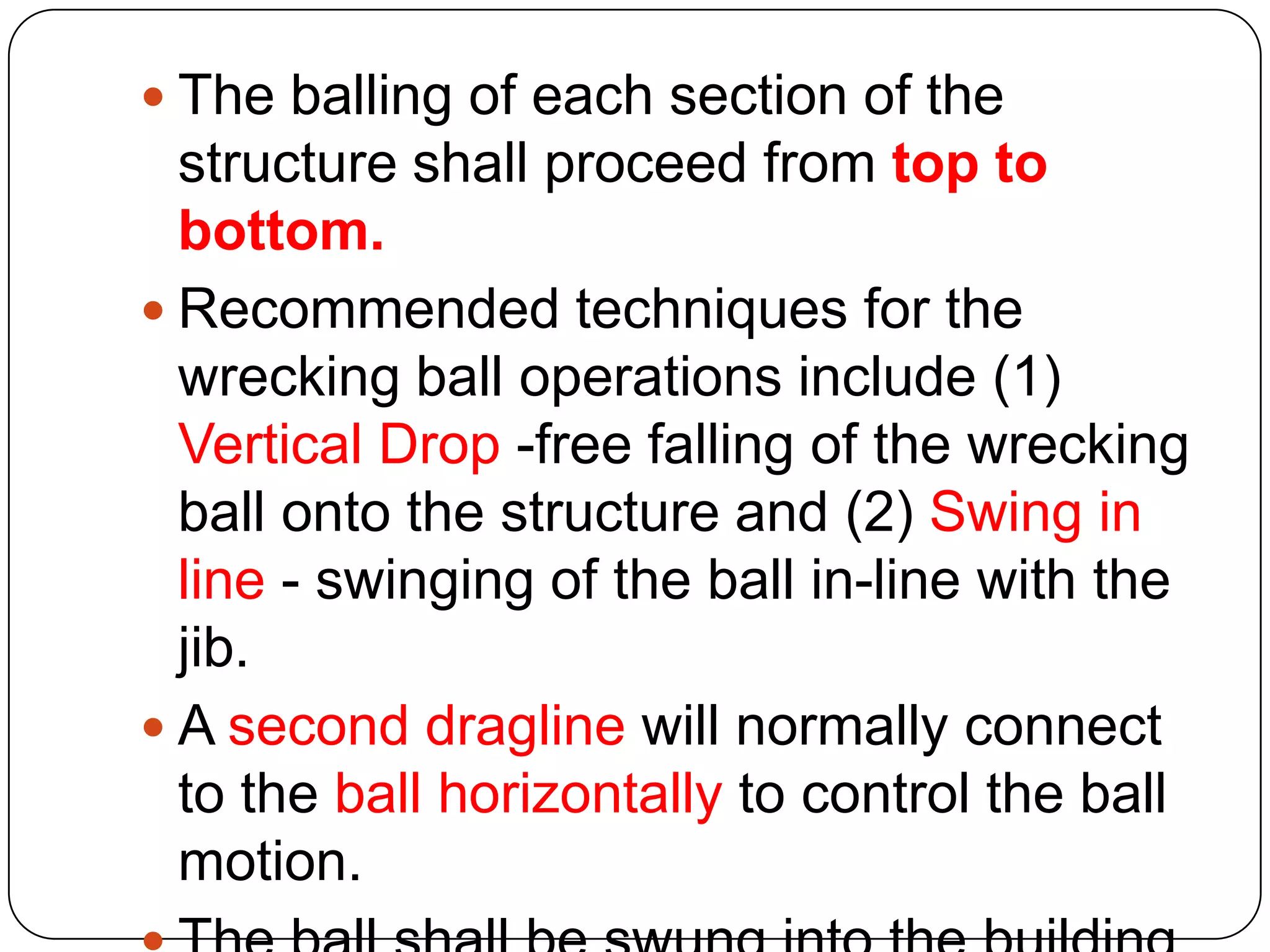 Demolition methods and its sequence | PPTX
