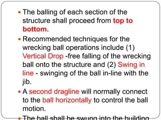 Demolition methods and its sequence | PPTX