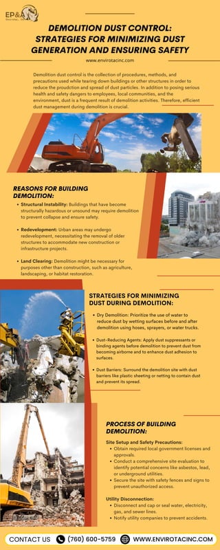 Demolition Dust Control Strategies for Minimizing Dust Generation and ...