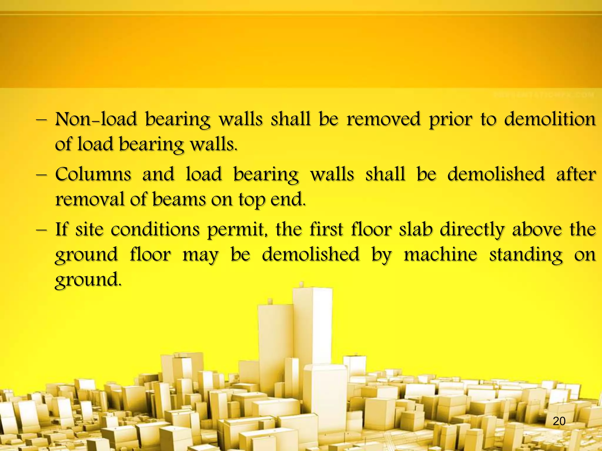 DEMOLITION & DISMANTLING OF WORK | PPTX
