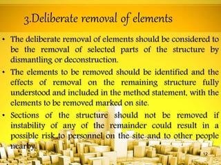 DEMOLITION & DISMANTLING OF WORK | PPTX