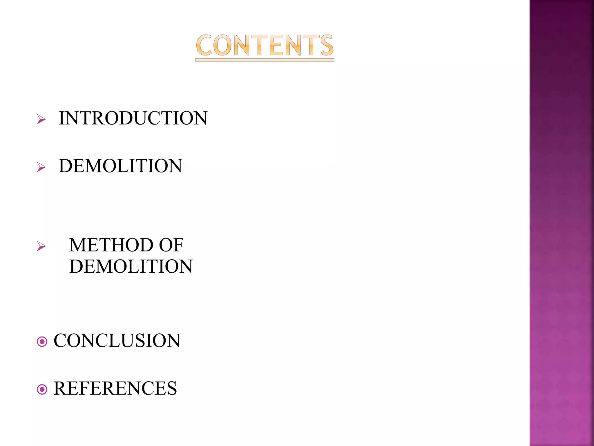 Demolition of building | PPTX