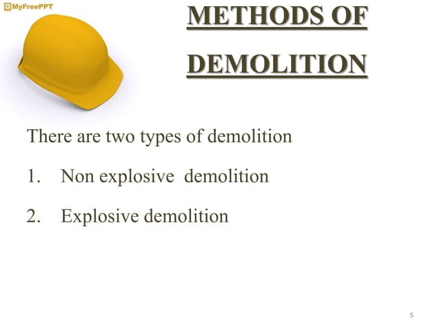 Demolition of building | PPTX
