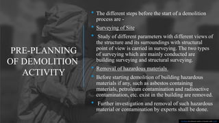 Demolition of building | PPTX