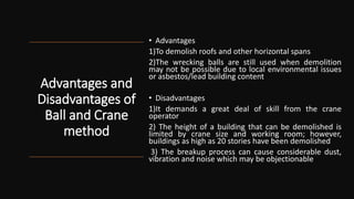 Demolition of building and blasting equipment | PPTX