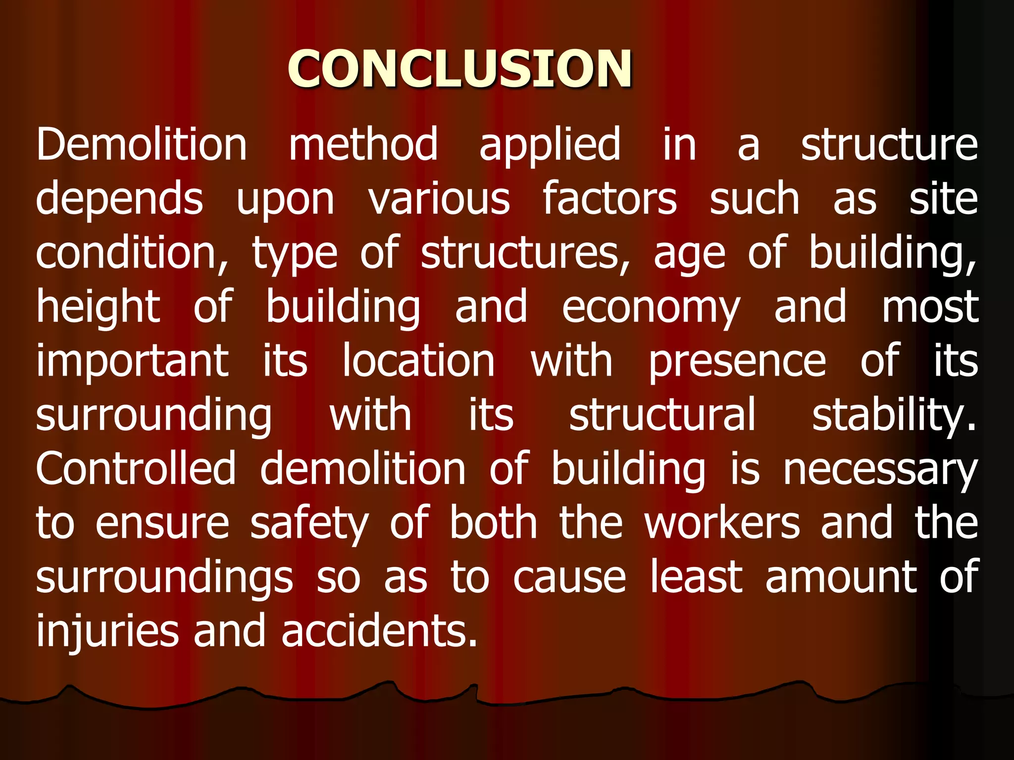 Demolition of building | PPTX