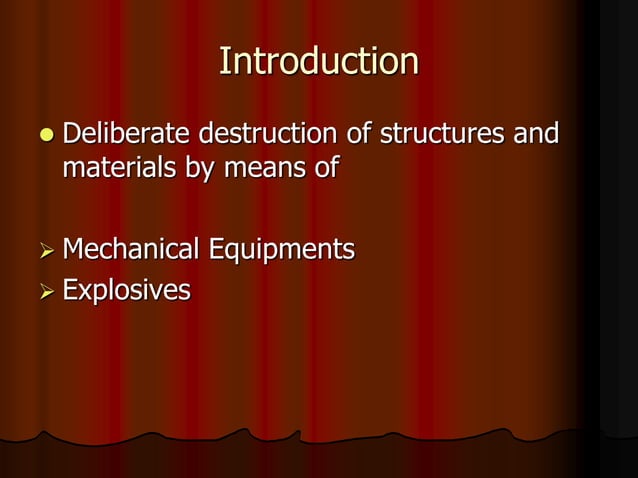 Demolition of building | PPTX