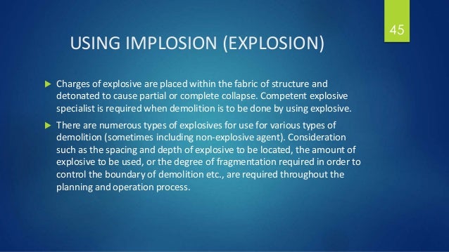 Demolition of Structures.