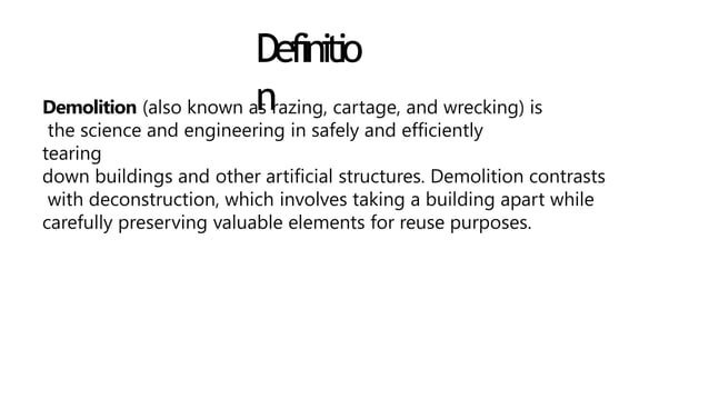 Demolition of building PPT.pptx for business | PPT