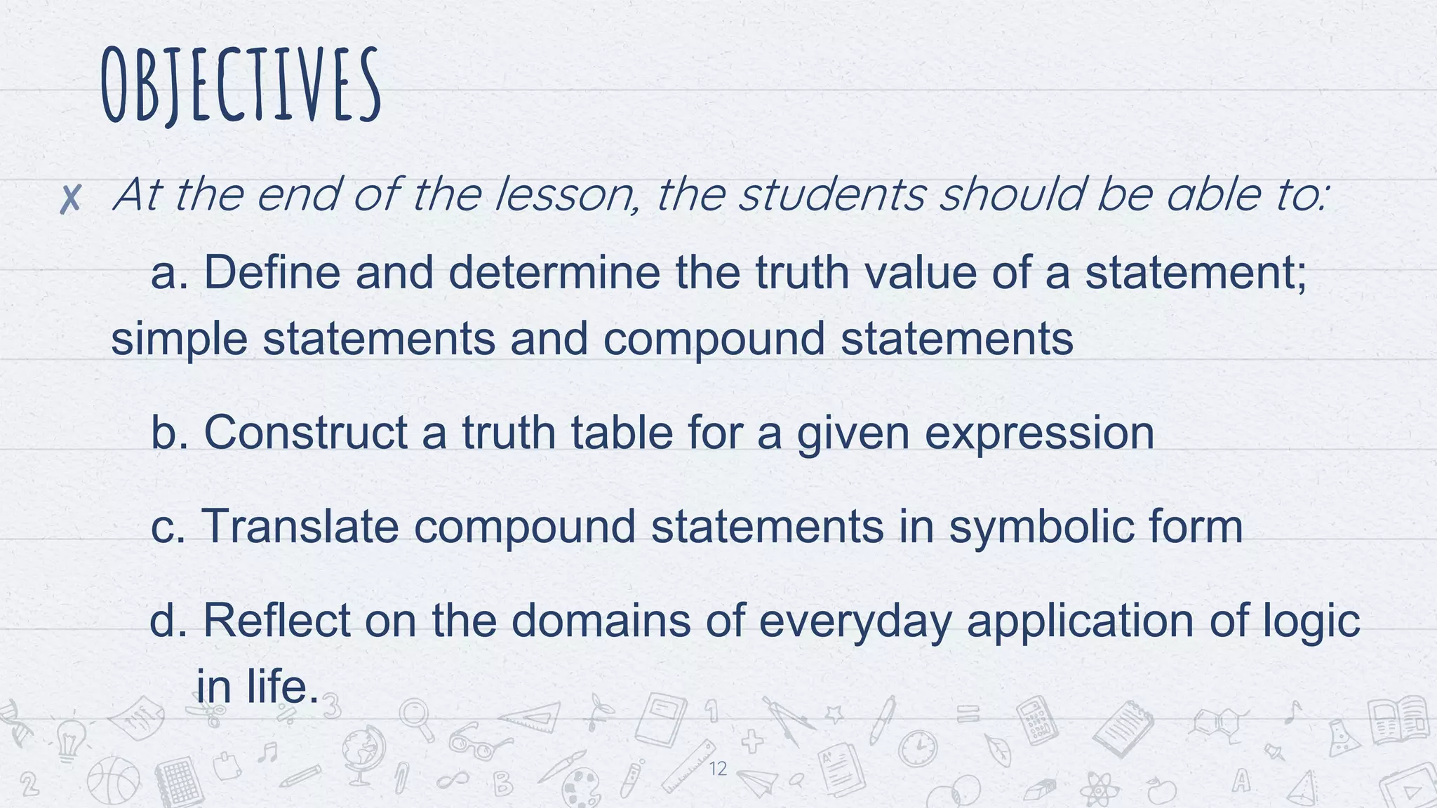 Logic Statements And Quantifiers Pptx Copypptx 