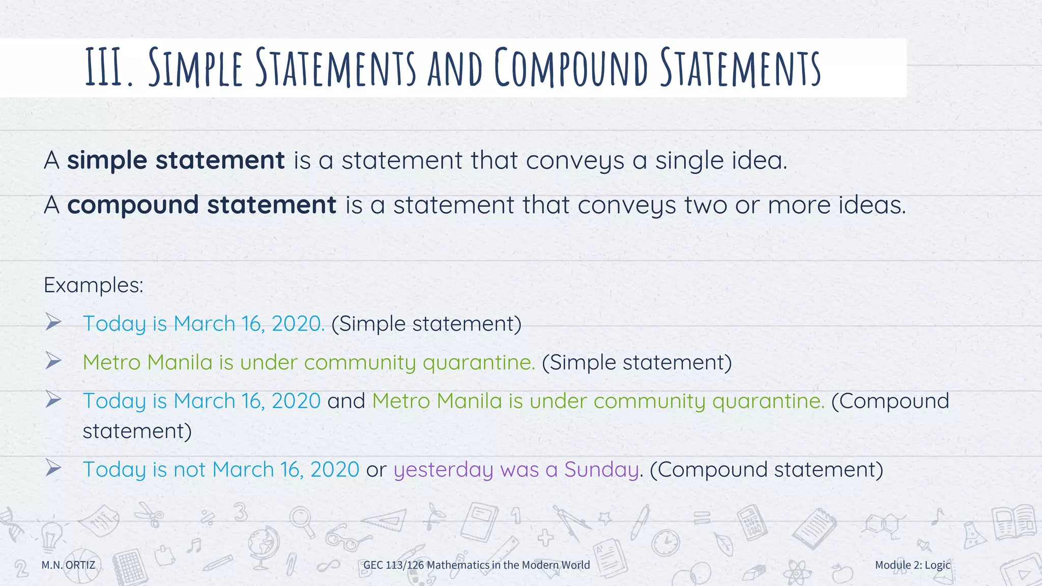 Logic Statements And Quantifiers Pptx Copypptx
