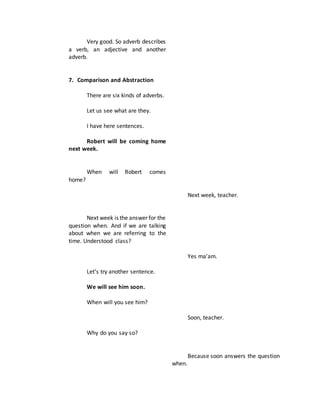 detailed lesson plan on adverbs for grade 6 | DOCX