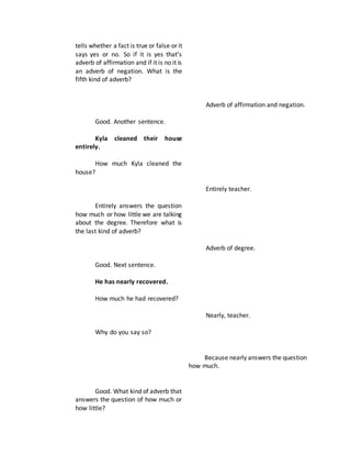 detailed lesson plan on adverbs for grade 6 | DOCX