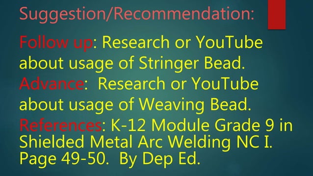 Demo methods striking an arc procedure | PPT