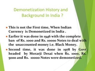 Demonatisation effect on banking sector | PPTX