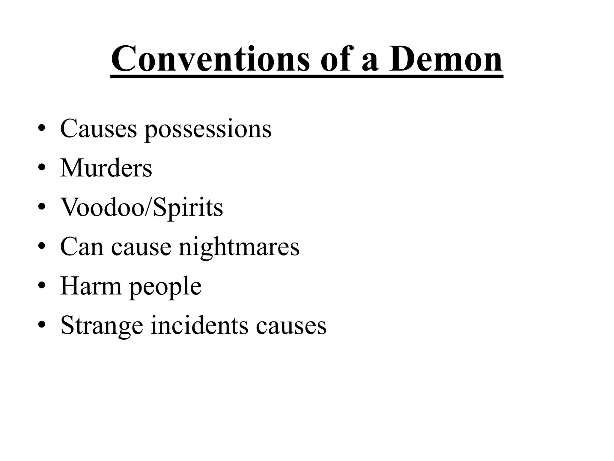 Demon Conventions and stereotypical demons | PPT