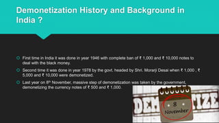 Demonetisatiion and money laundering final palash | PPTX | Currencies ...