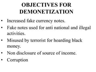 Demonetisation | PPTX | Currencies | Economy