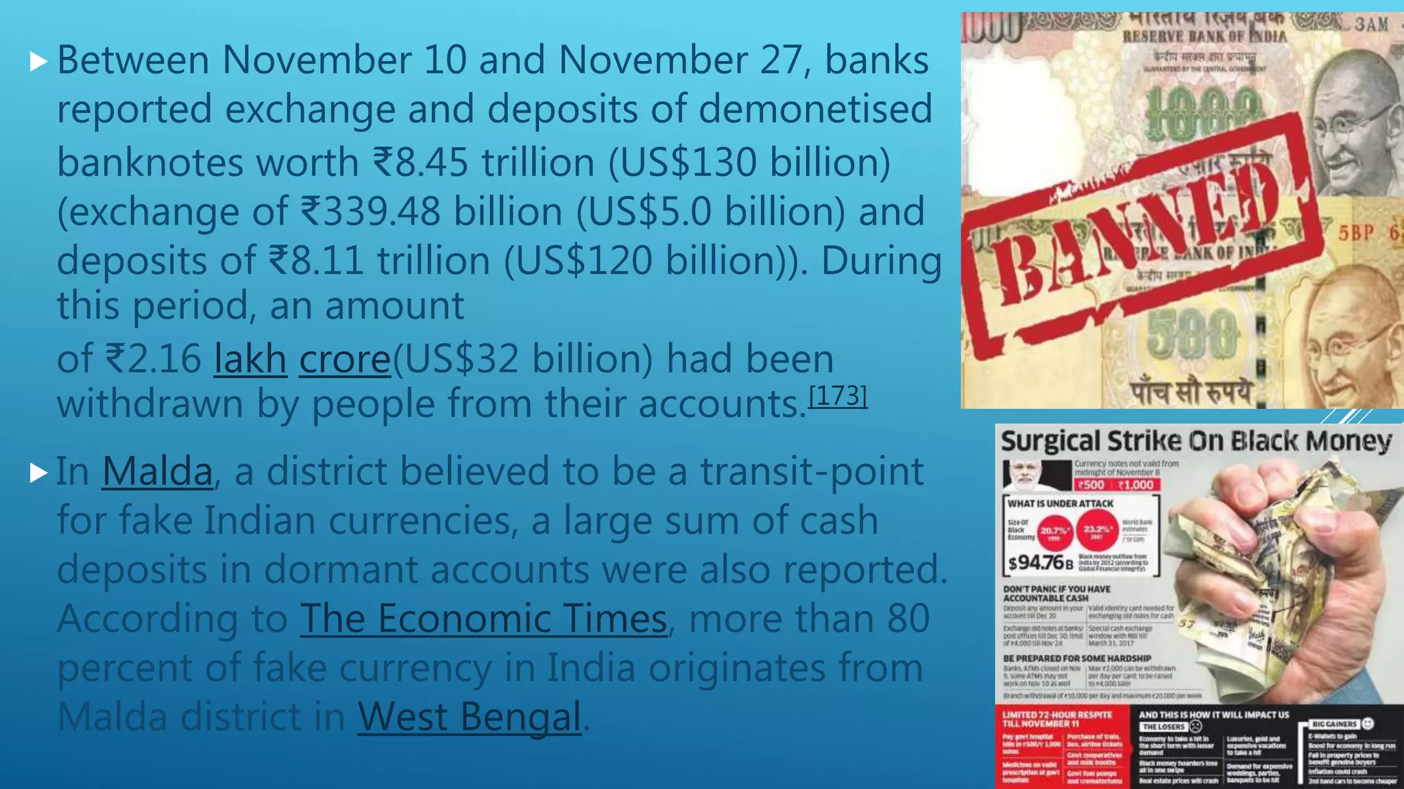 Demonetisation - Indian 500 and 1000 rupee note ban | PPT