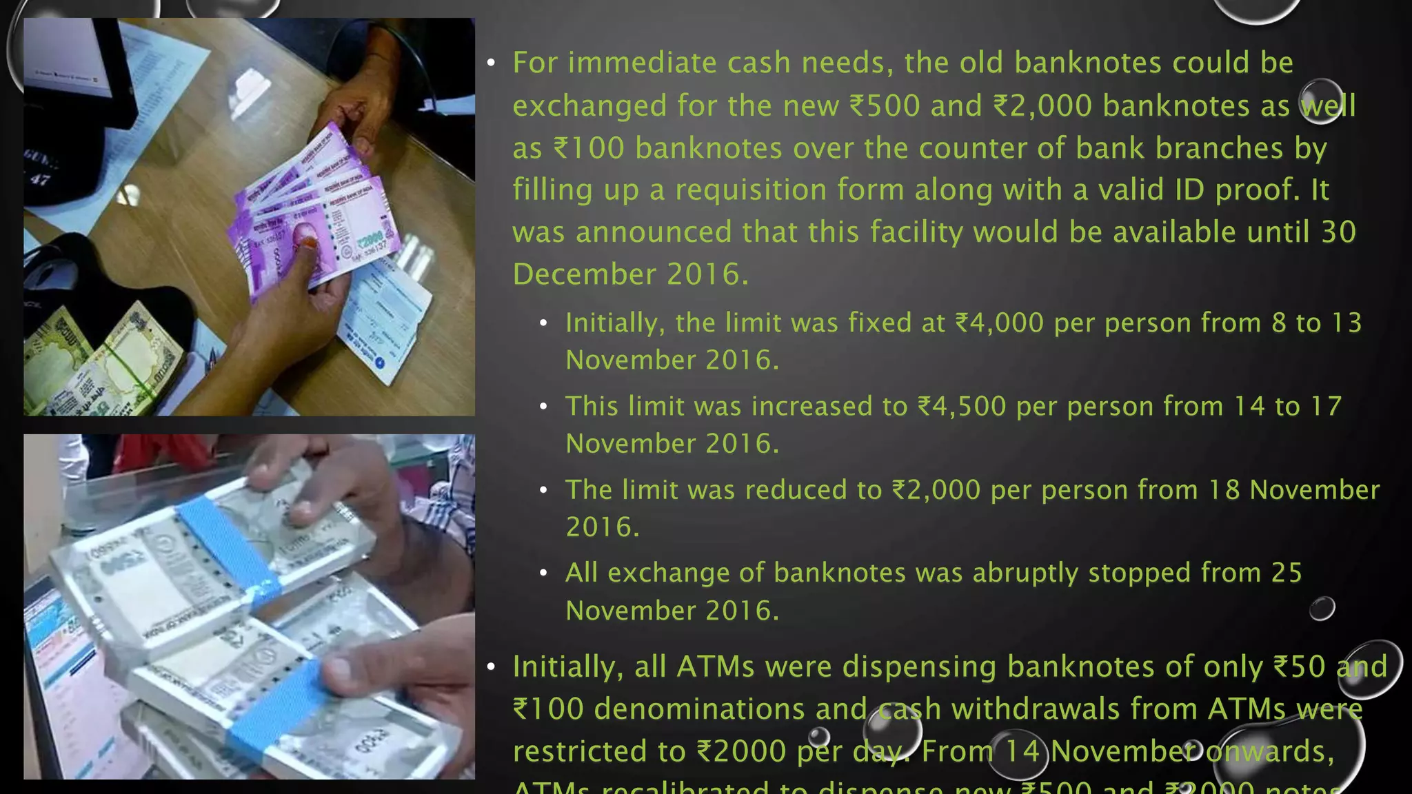 Demonetisation - Indian 500 and 1000 rupee note ban | PPTX