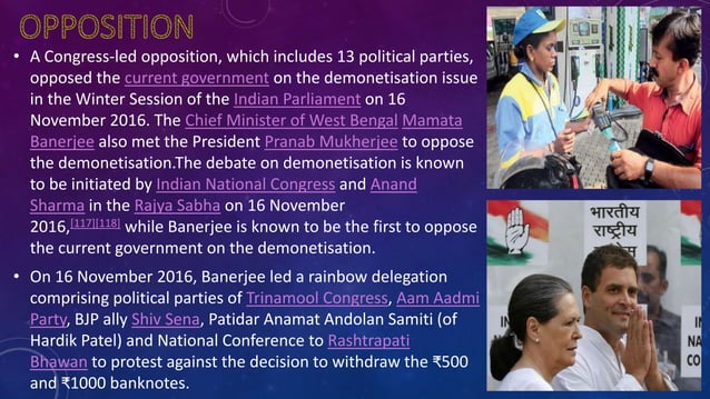 Demonetisation - Indian 500 and 1000 rupee note ban | PPT