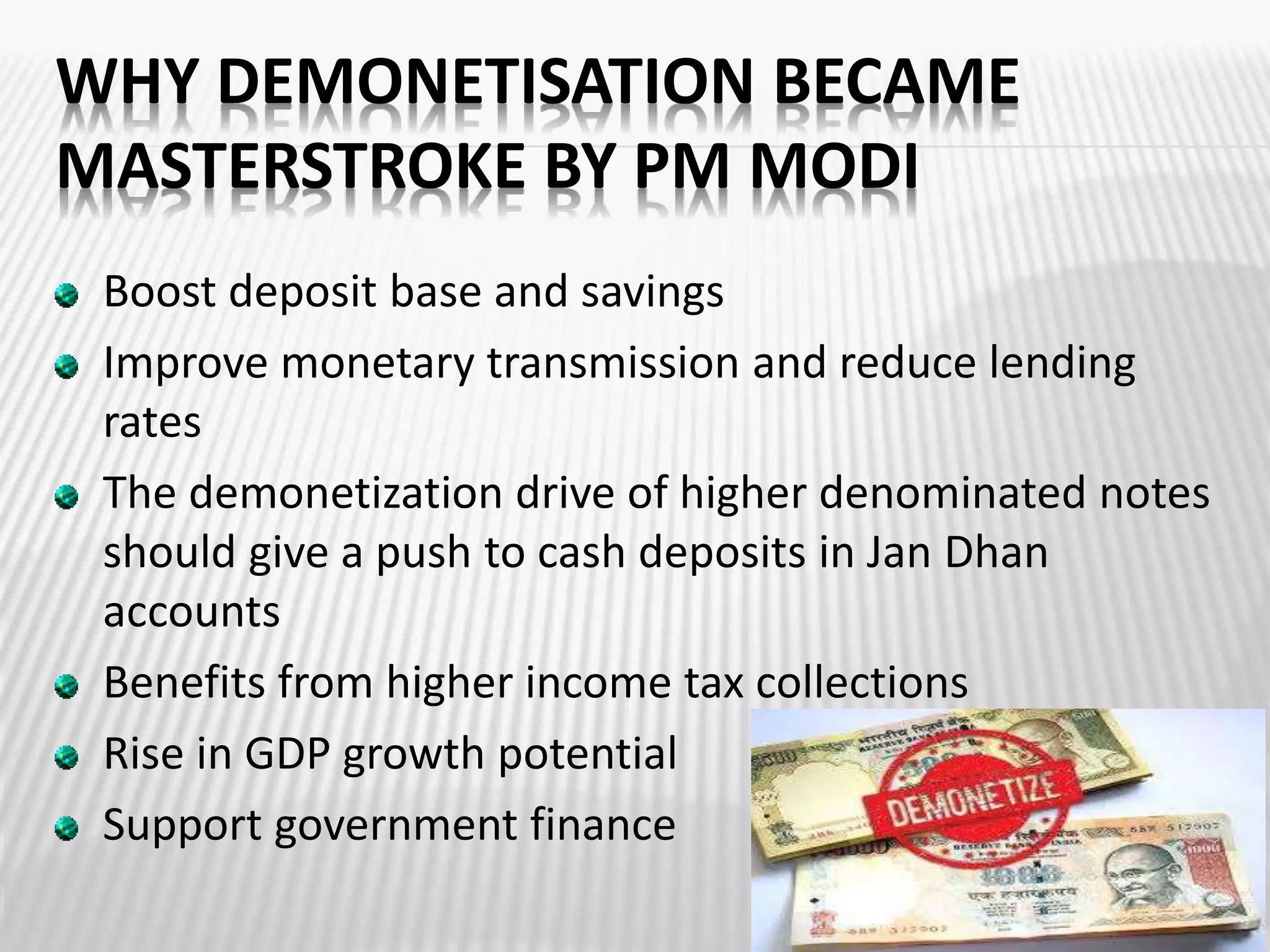 The Presentation on Demonetisation | PPTX