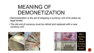 Demonetization in INDIA | PPTX