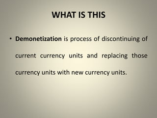 Demonetisation | PPT