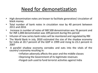 Demonetisation and Its Impacts. | PPTX | Currencies | Economy