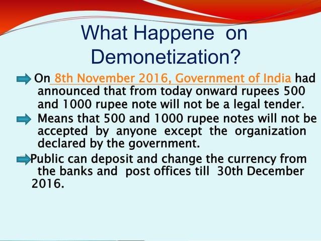 Demonetisation | PPT