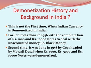 Demonetisation | PPTX