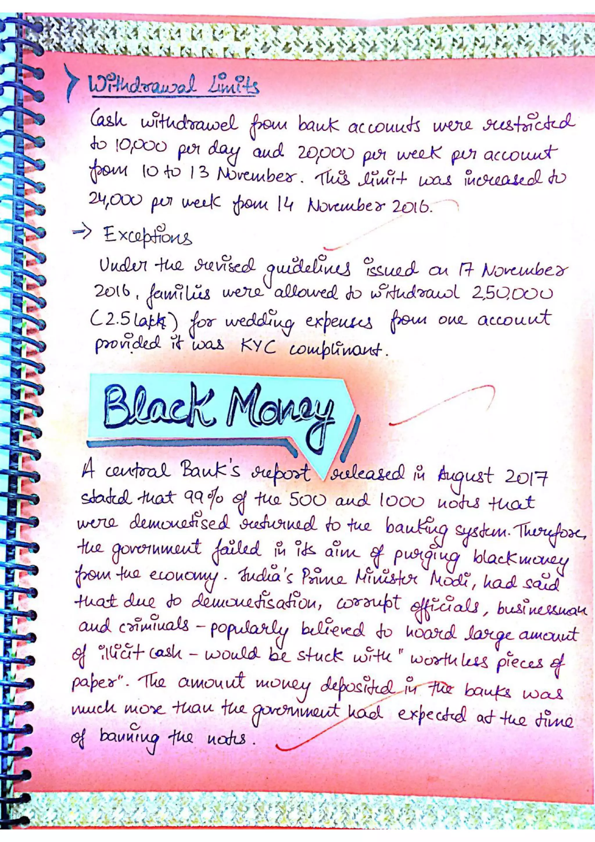 Demonetisation - 1 Economics Project Class 12 CBSE | PDF