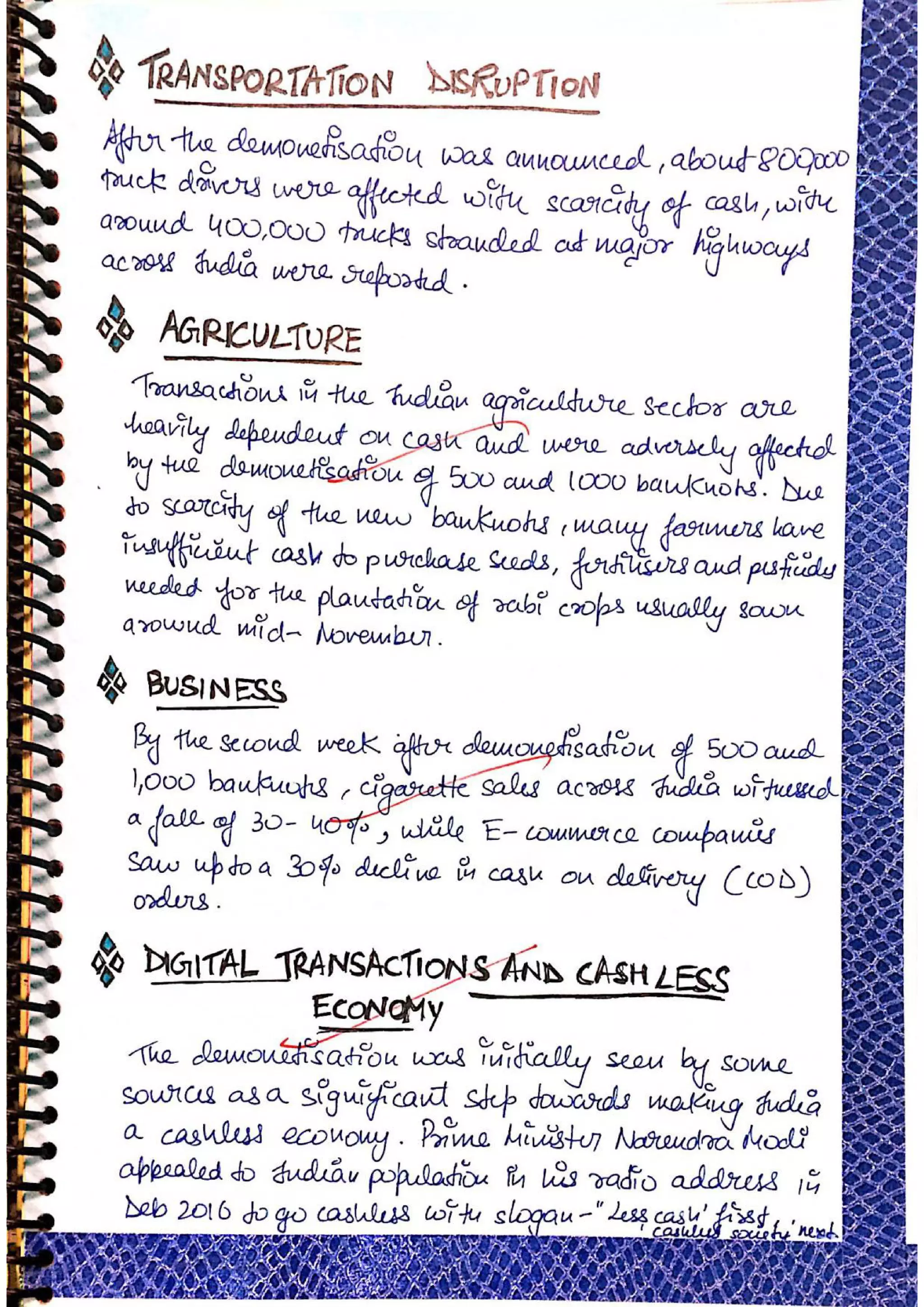 Demonetisation - 1 Economics Project Class 12 CBSE | PDF