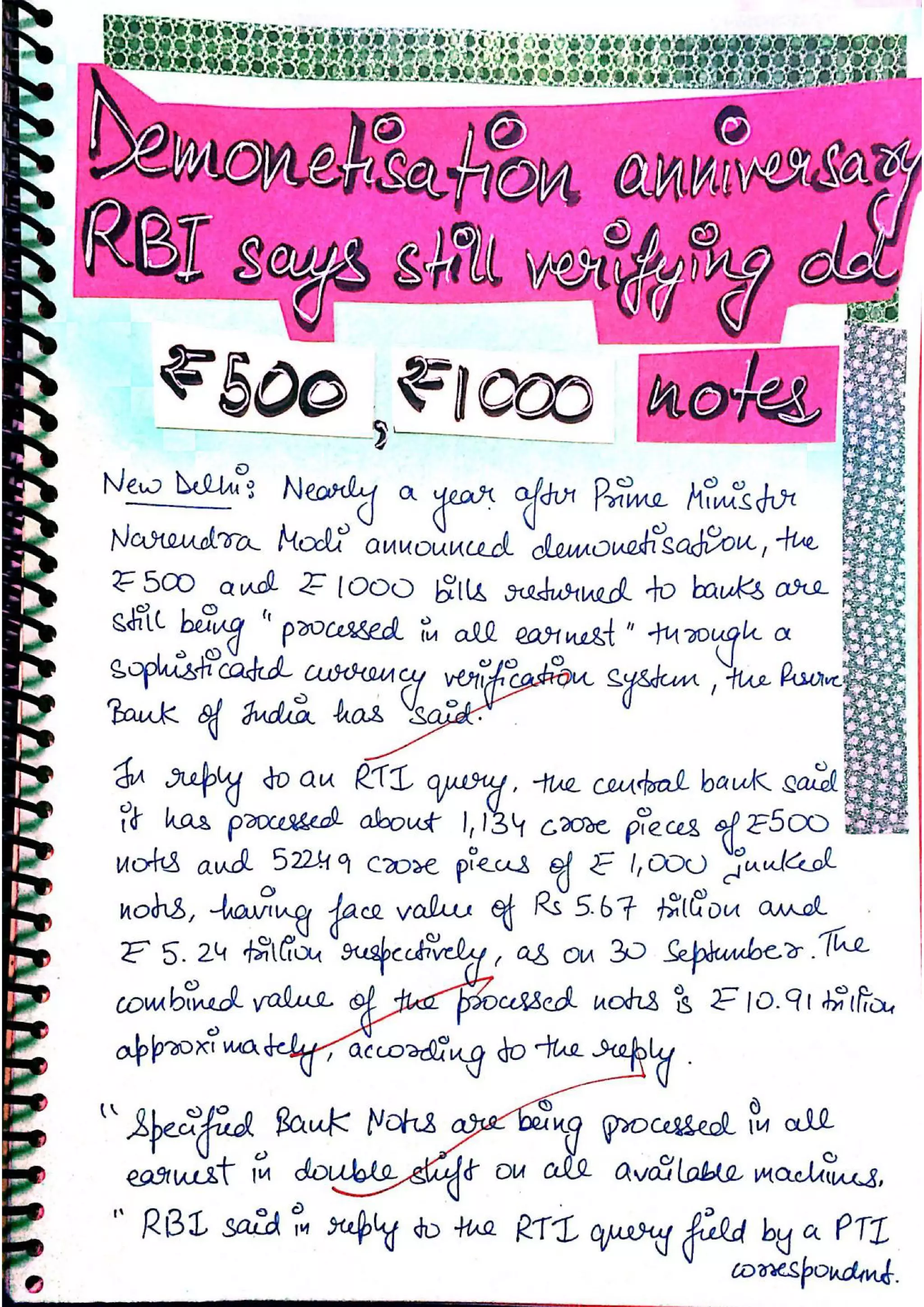 Demonetisation - 1 Economics Project Class 12 CBSE | PDF