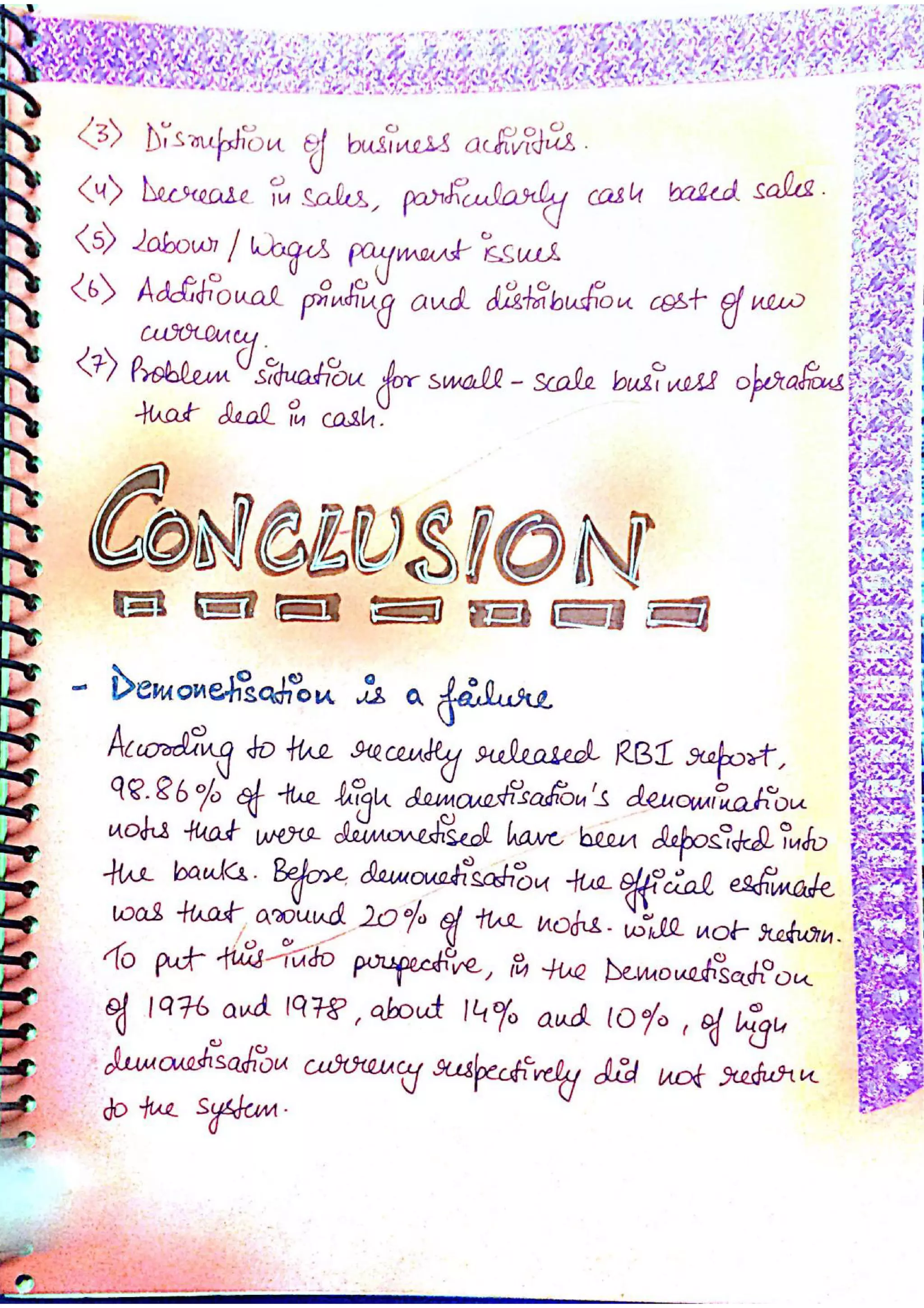 Demonetisation - 1 Economics Project Class 12 CBSE | PDF