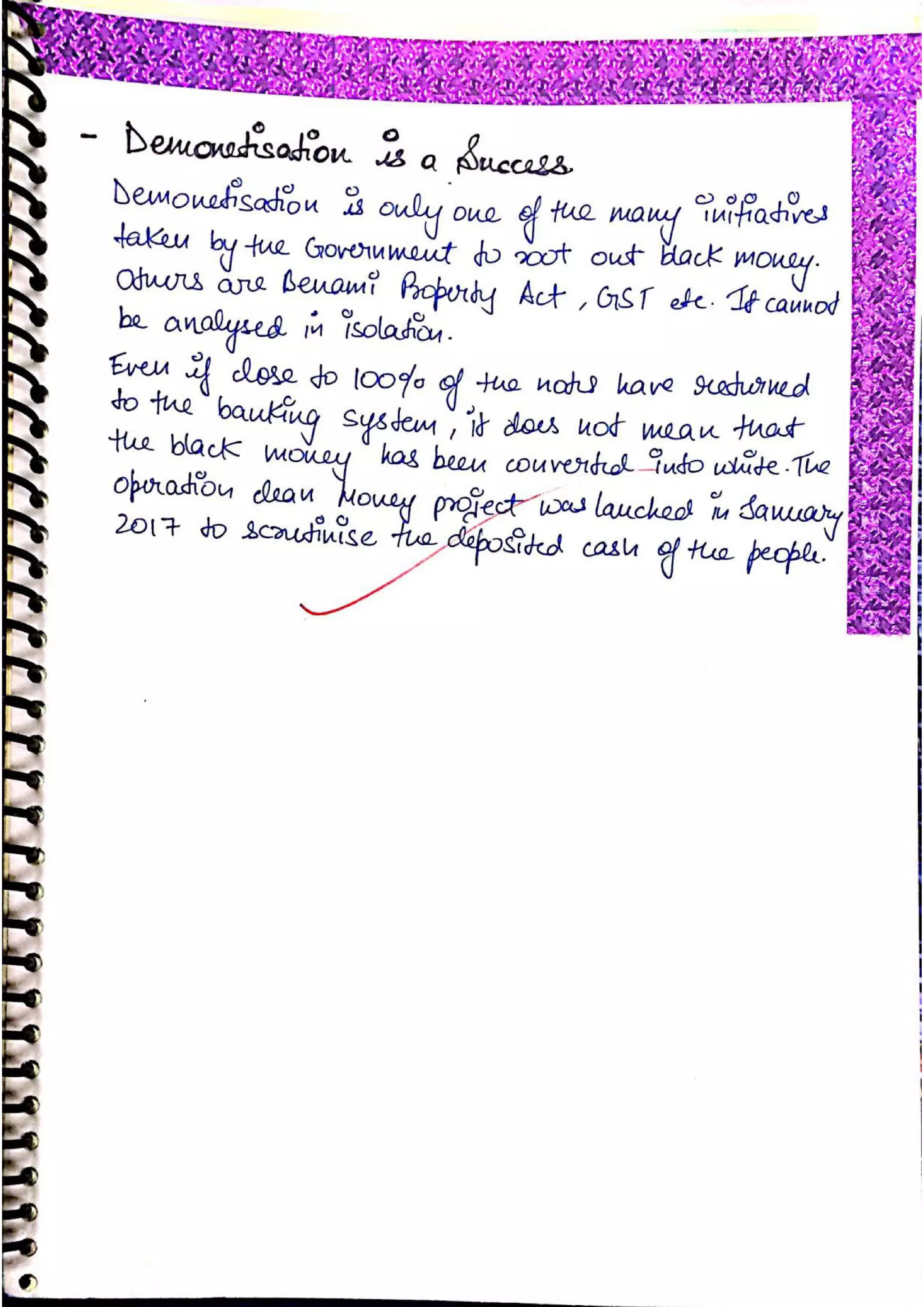 Demonetisation - 1 Economics Project Class 12 CBSE | PDF