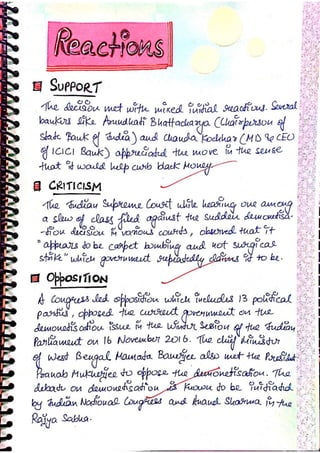 Demonetisation - 1 Economics Project Class 12 CBSE | PDF