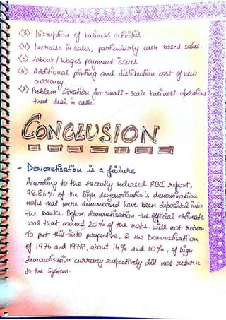 Demonetisation - 1 Economics Project Class 12 CBSE | PDF