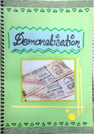 Demonetisation - 1 Economics Project Class 12 CBSE | PDF