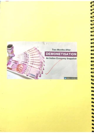 Demonetisation - 1 Economics Project Class 12 CBSE | PDF
