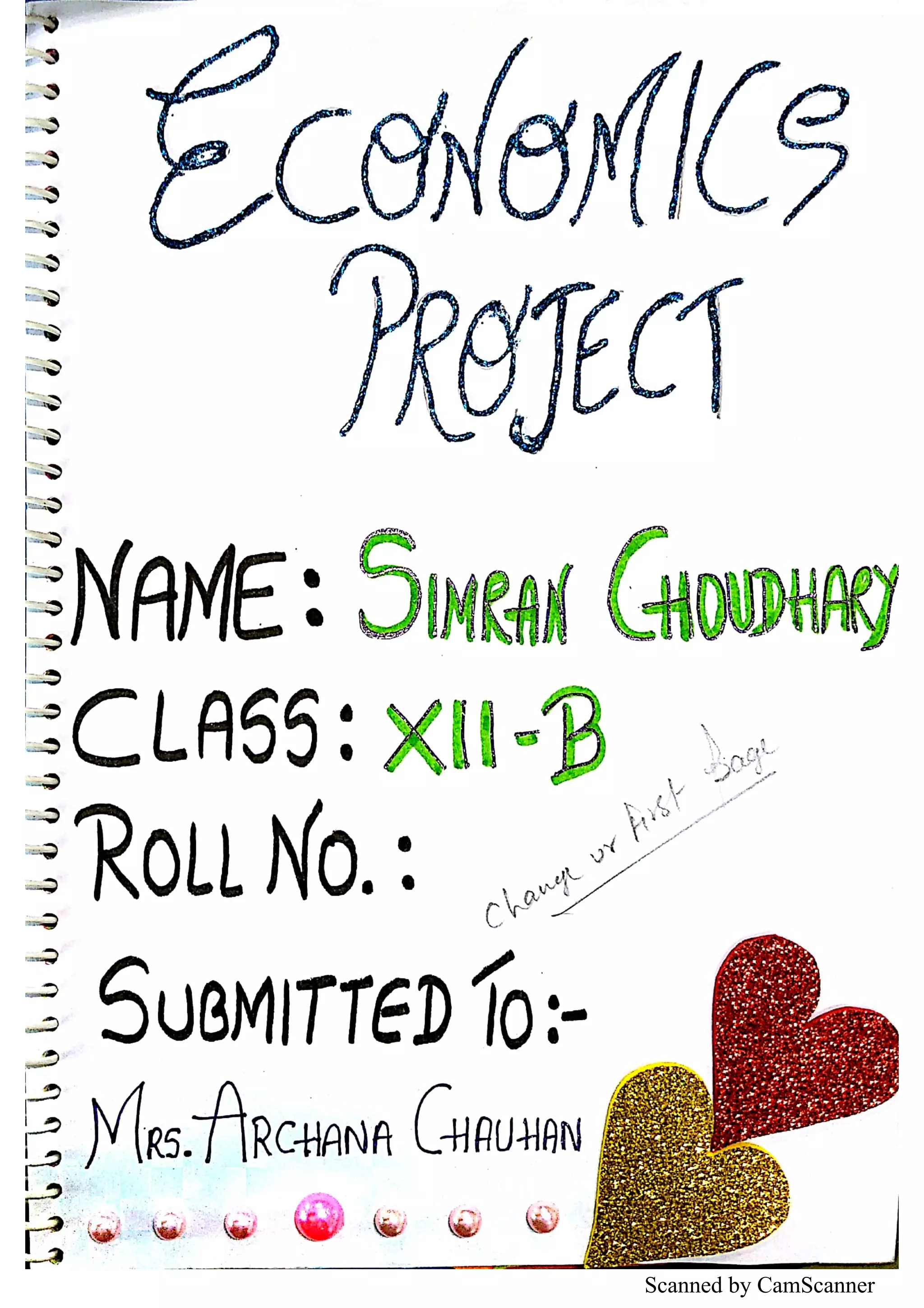 Demonetisation Economics Project Class 12 CBSE | PDF