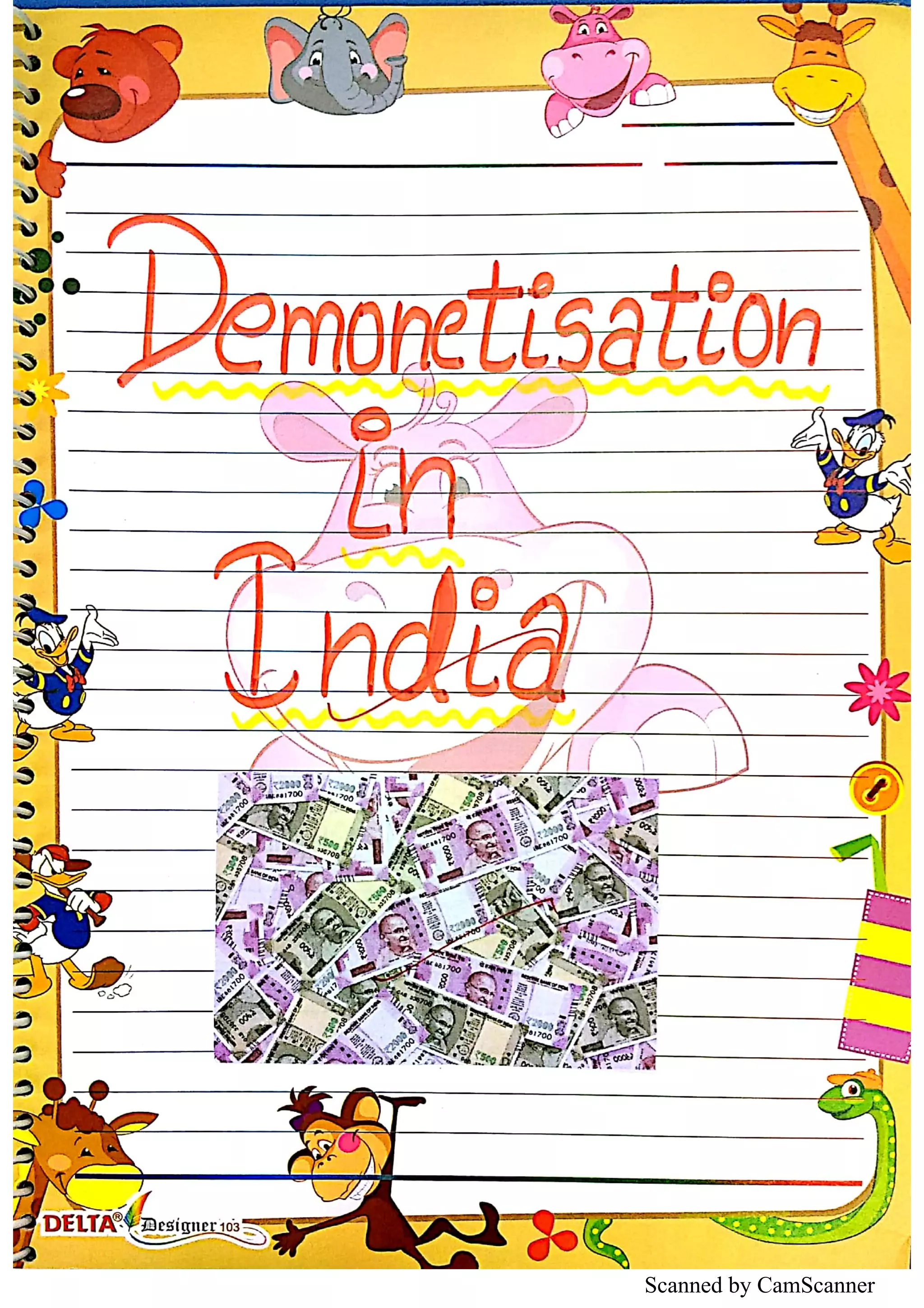 Demonetisation Economics Project Class 12 CBSE | PDF