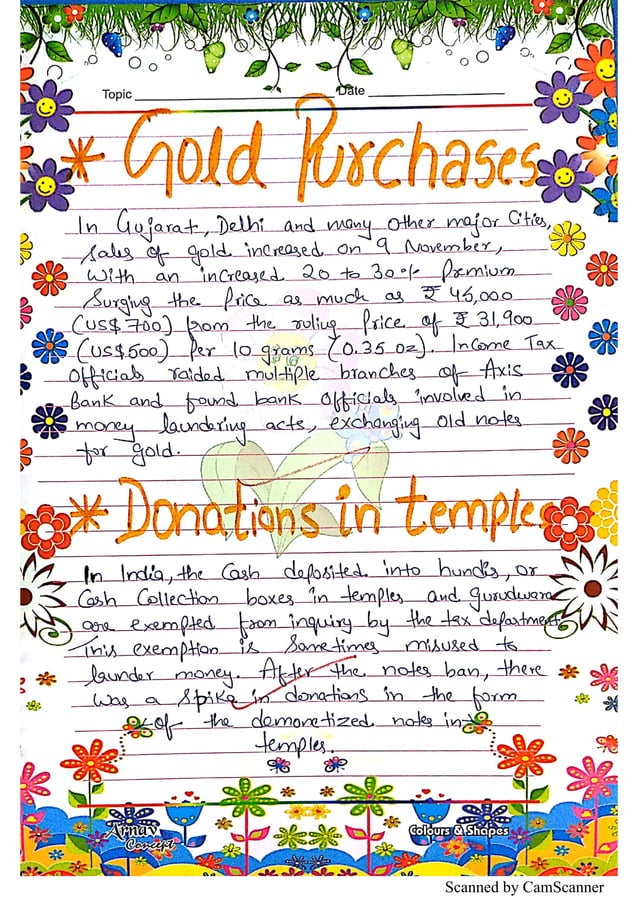 Demonetisation Economics Project Class 12 CBSE | PDF