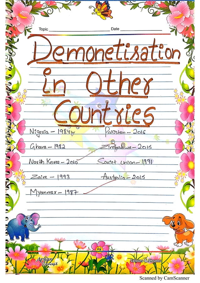 Demonetisation Economics Project Class 12 CBSE | PDF