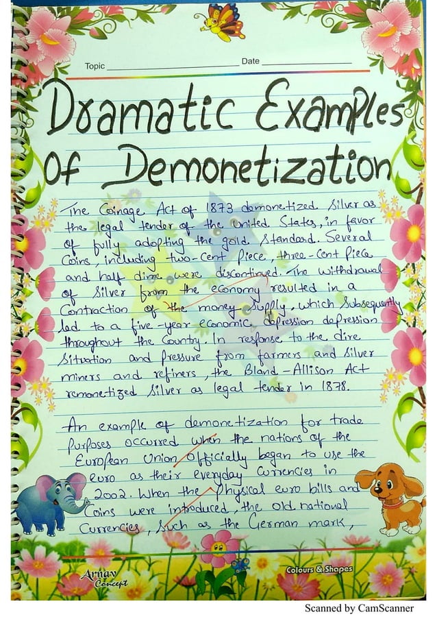 Demonetisation Economics Project Class 12 CBSE