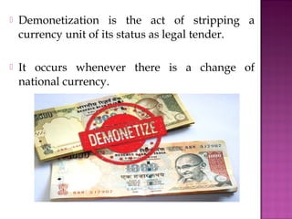Demonetization- A PATH FOR CASHLESS ECONOMY IN INDIA | PPT