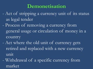 Demonetisation in India : Boon or Bane - Dr.K.Karthikeyan | PPT