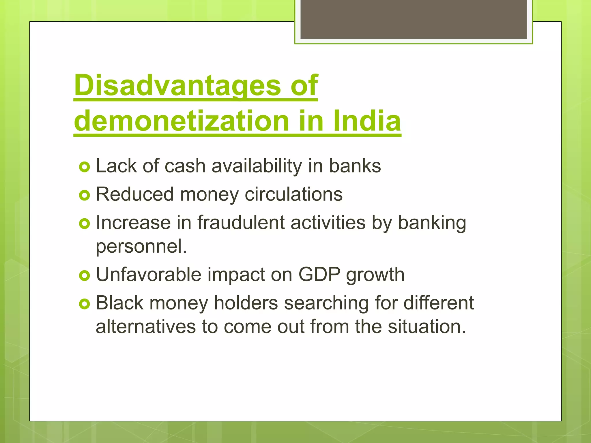 Demonetisation of indian currency | PPTX