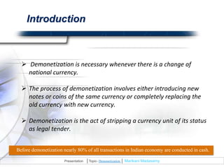 Demonetization | PPT