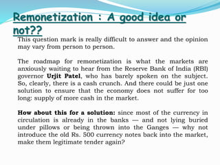 Impact of Demonetization | PPTX